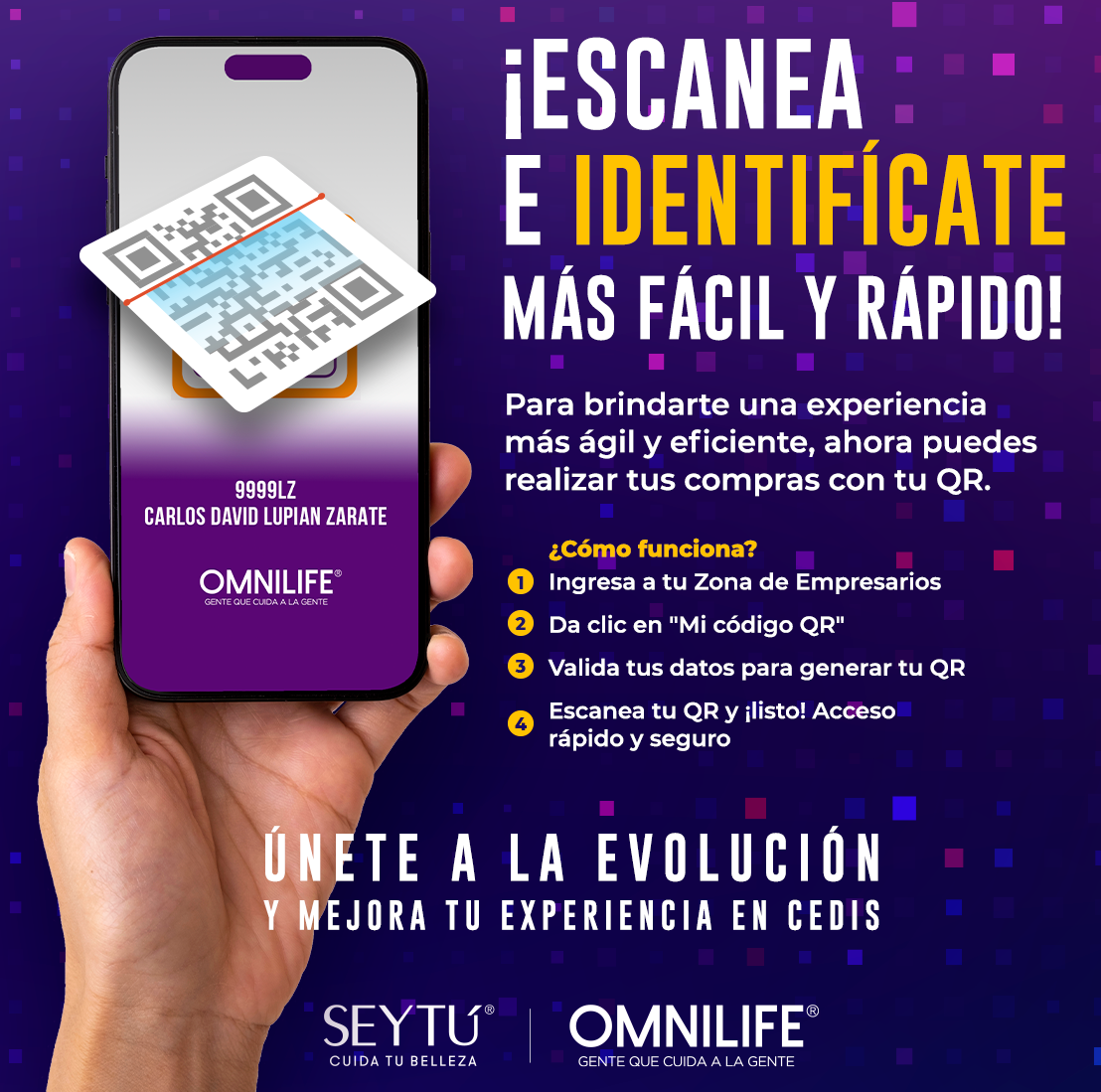 ahora con tu QR escanea e identifícate – Grupo Omnilife Perú
